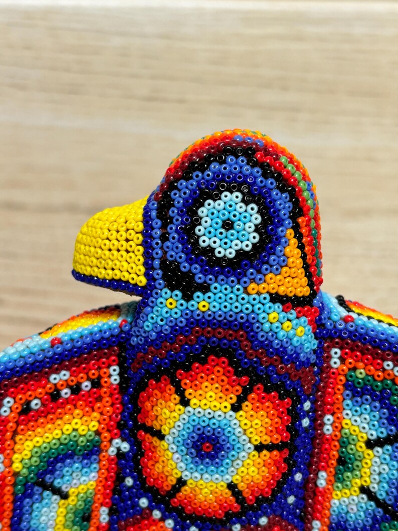 Huichol Beaded Eagle: Mexican Folk Art Decor - Etsy