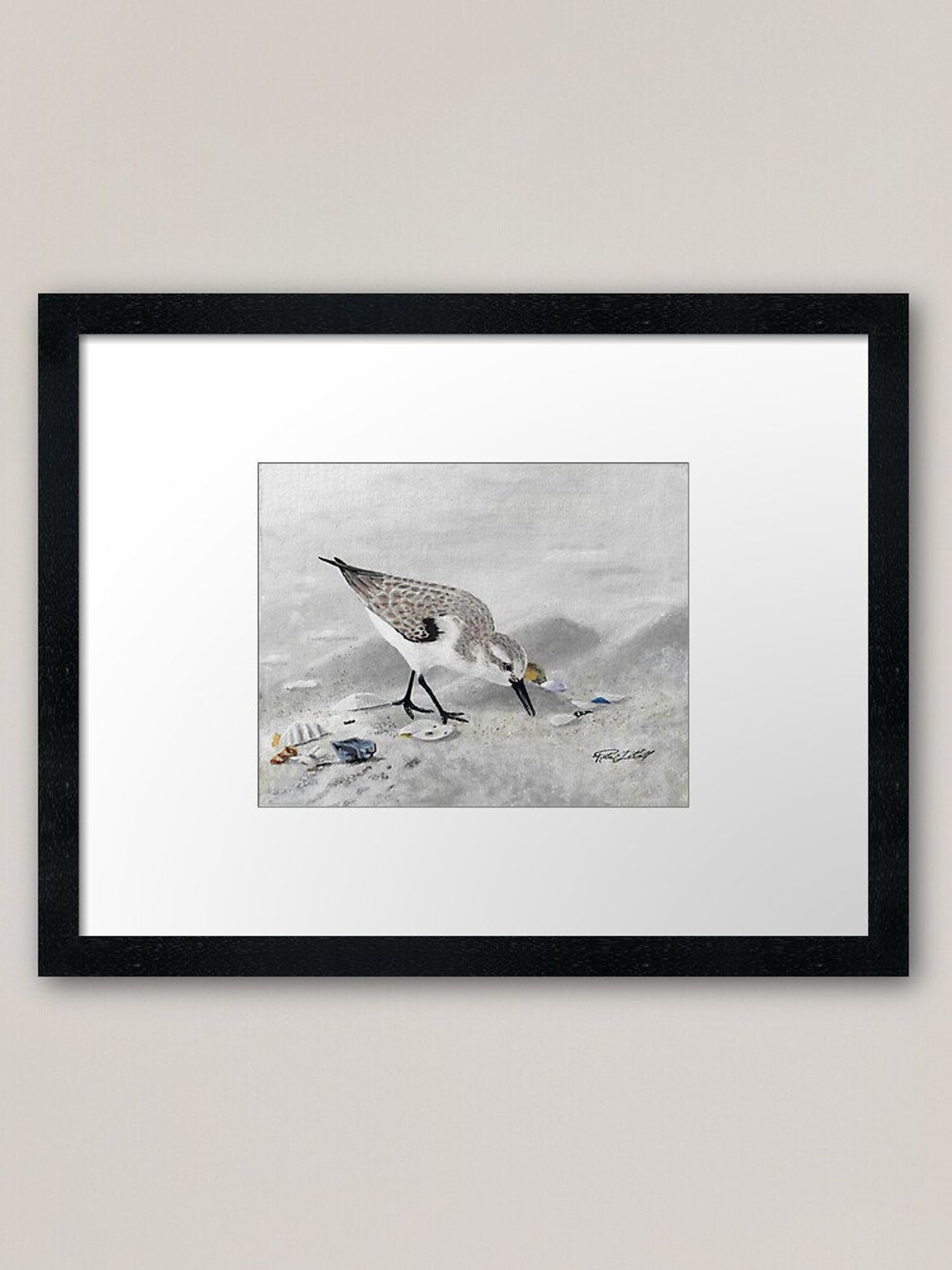 Original Acrylic Painting, Snowy Plover, Beach Art, Acrylic Canvas ...
