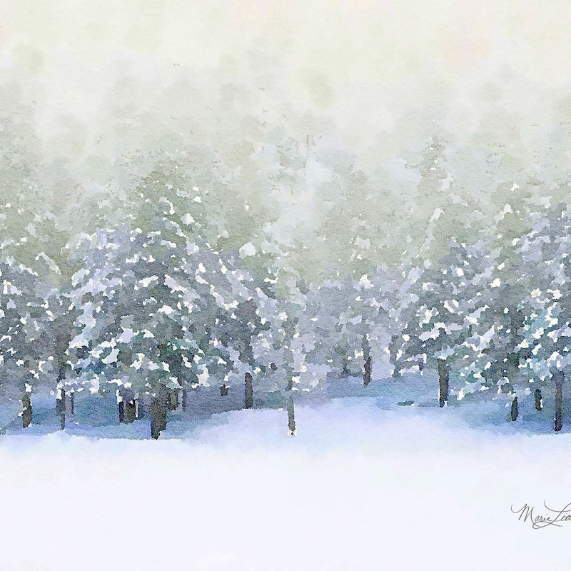 Winter Tree Painting - Etsy