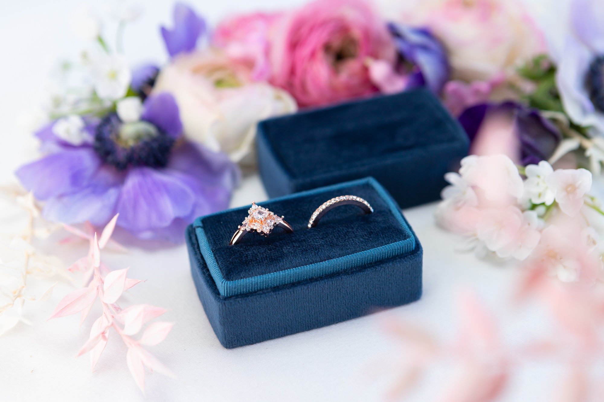 Velvet ring box Rectangular ring box Wedding Gift | Etsy