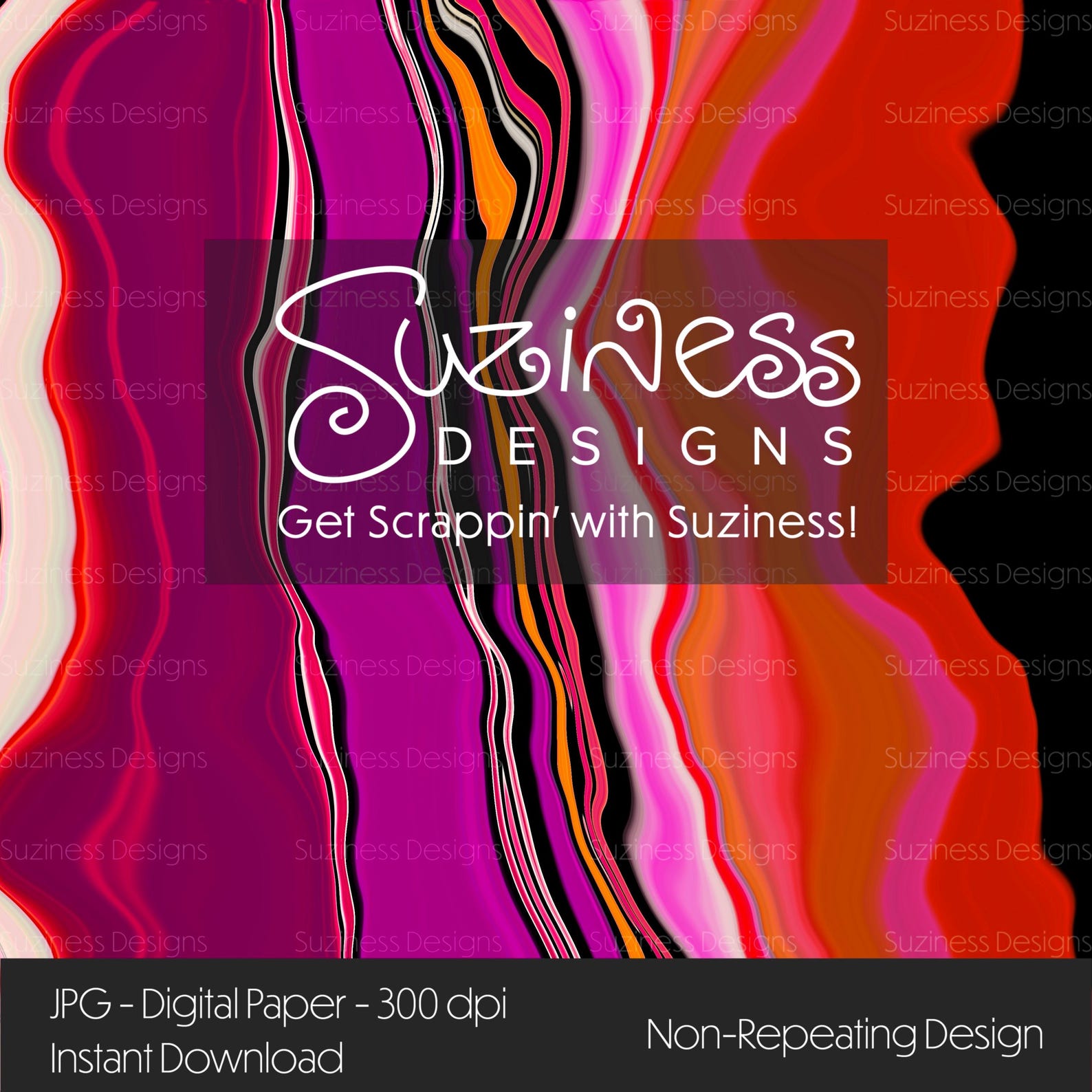 10 Vibrant Abstract Digital Scrapbook Paper Designs - 12"x12" Dorm Art ...