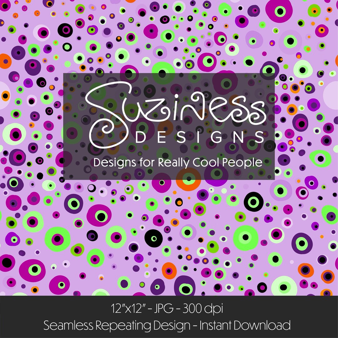 Halloween Colors Fun Polka Dots Seamless Repeat Design Seamless Repeat ...