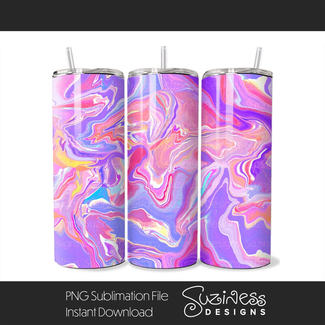 Swirly Pastels of Pinks, Purples & Tangerine Orange - Seamless Digital ...