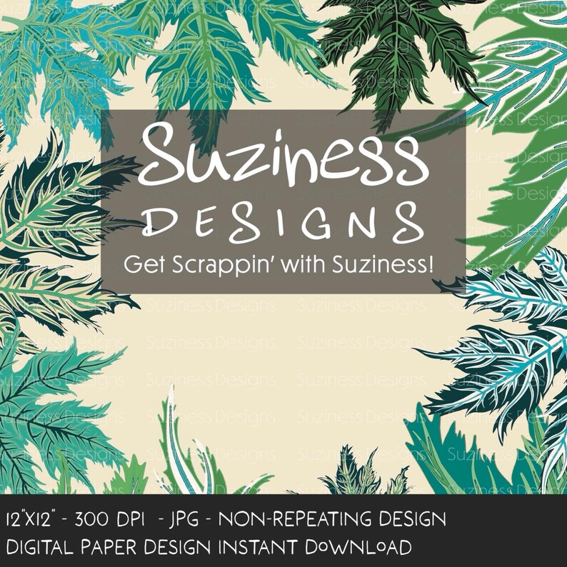 Autumn Leaves Border Design Bundle – Scrapbook Paper (digital Download ...