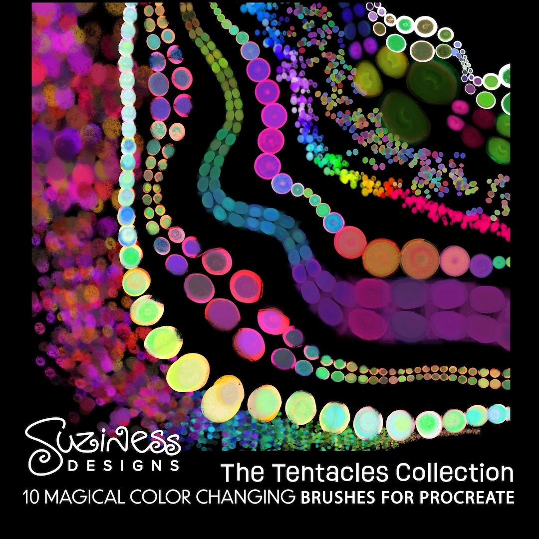 Color Changing Procreate Brushes: the Tentacle Collection - Etsy