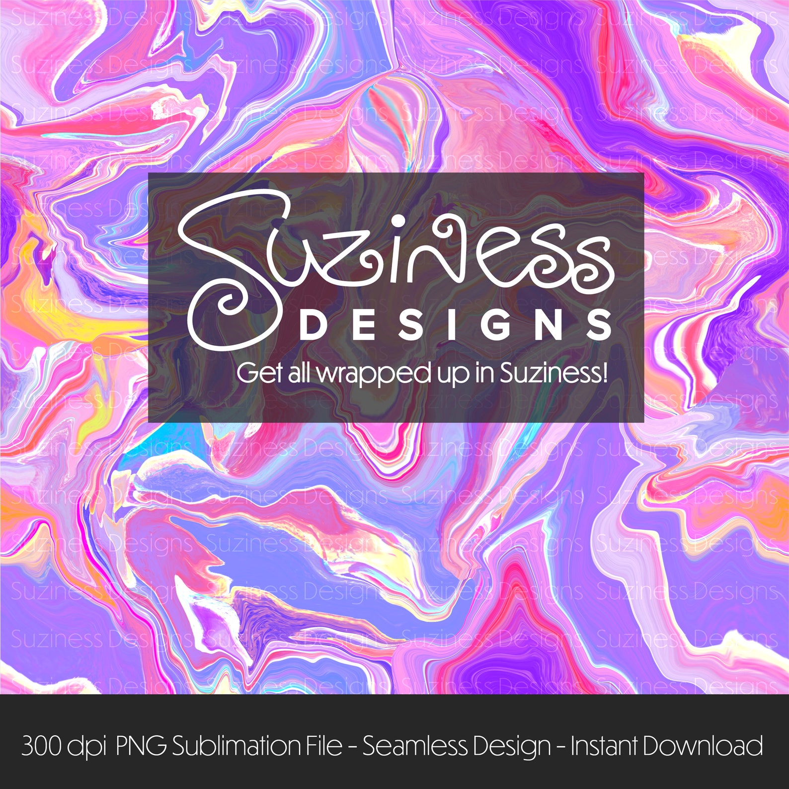 Swirly Pastels of Pinks, Purples & Tangerine Orange - Seamless Digital ...