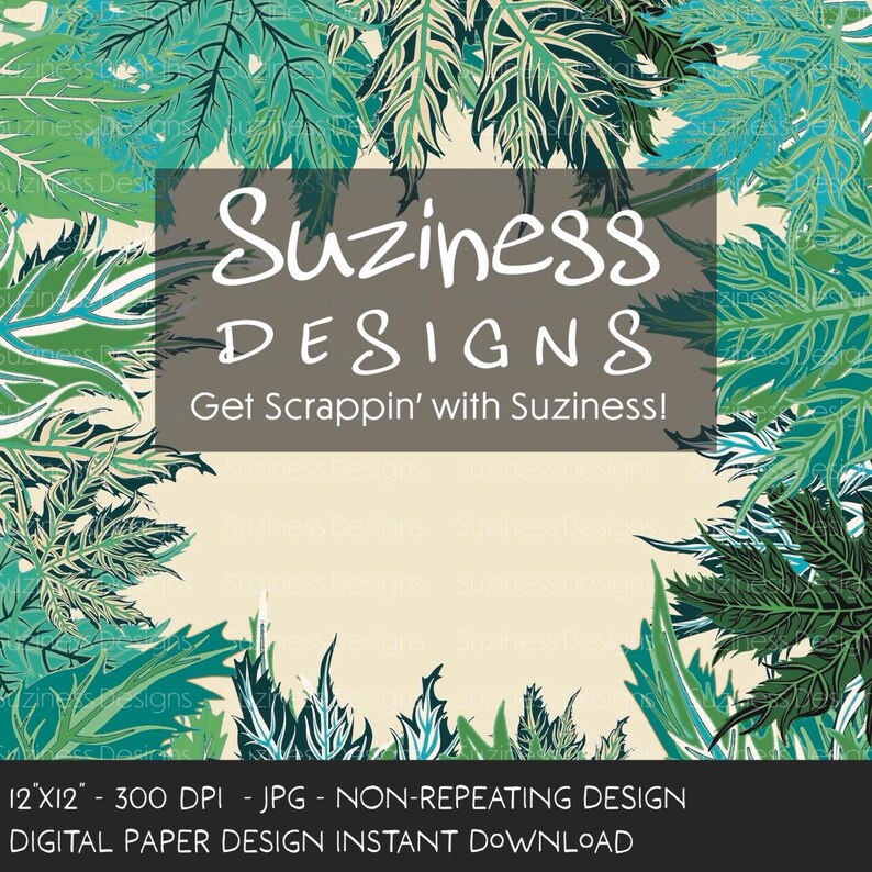 Autumn Leaves Border Design Bundle – Scrapbook Paper (digital Download ...