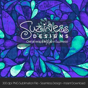 Abstract Tear Drops Blue, Red and Purples Seamless Sublimation Design ...