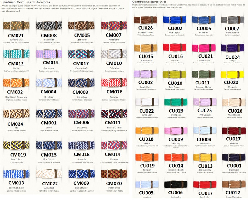 Cinturón El Diablo MIF (52 colores) - Etsy México