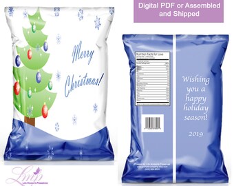 Merry Christmas Favor Bags-holiday Gift Bag-christmas Treat Bag-cookie ...