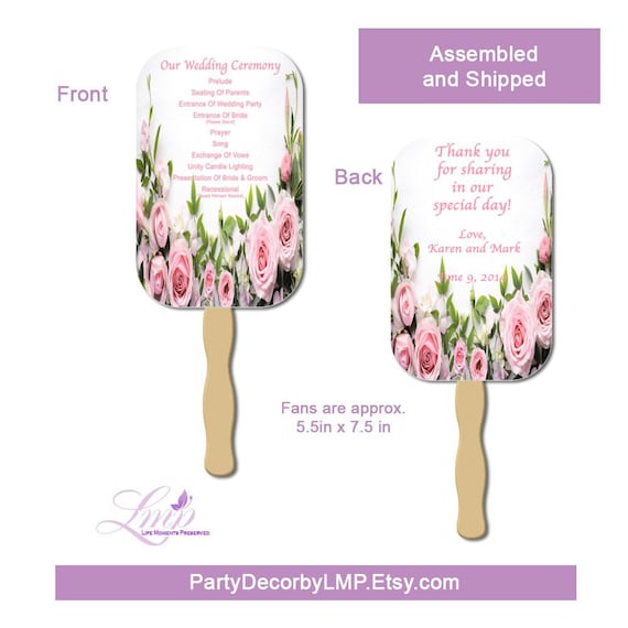 Wedding Fans - Personalized Wedding Fans - Wedding Program - Wedding ...
