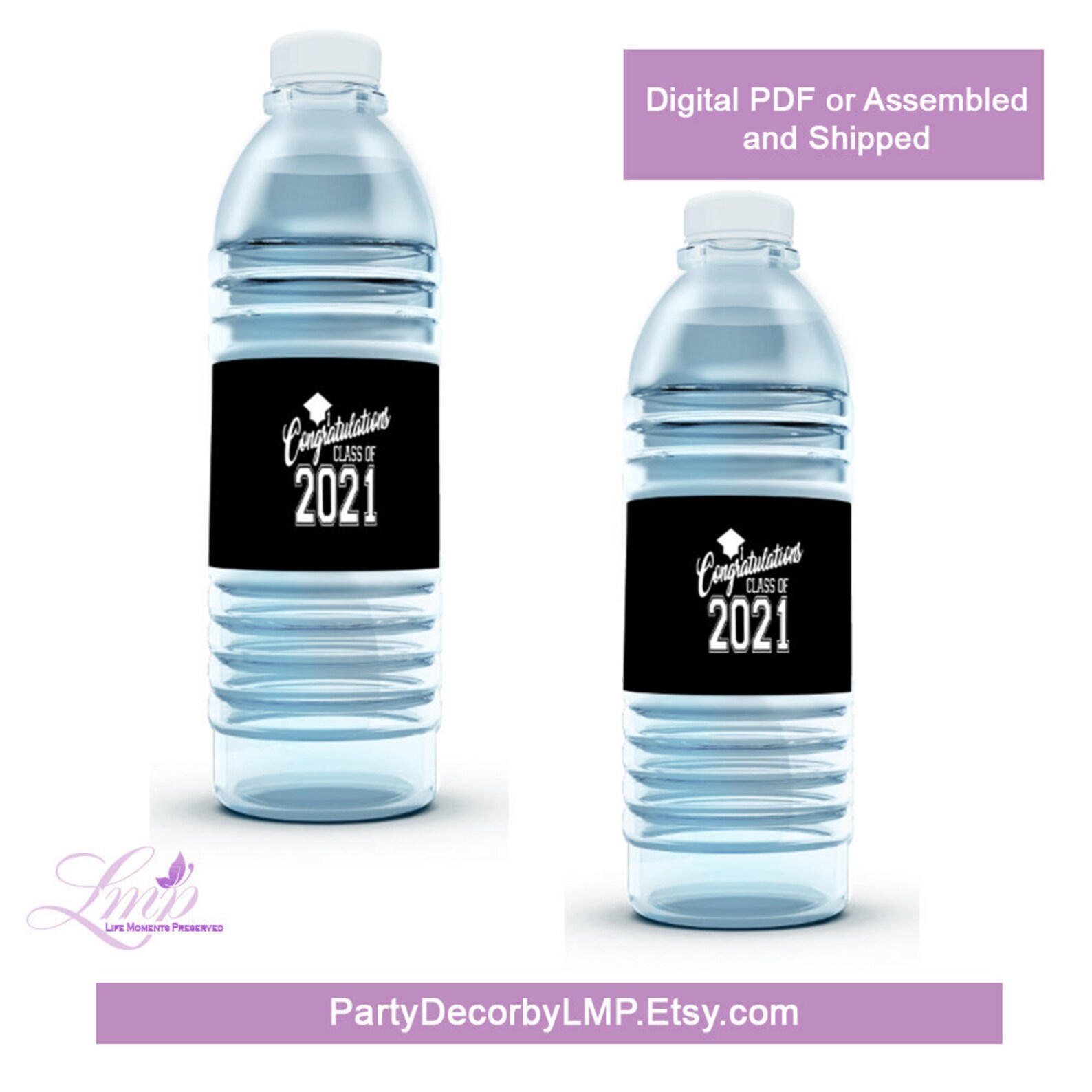 Graduation Water Bottle Label | Class of 2021 | Water Bottle Label ...