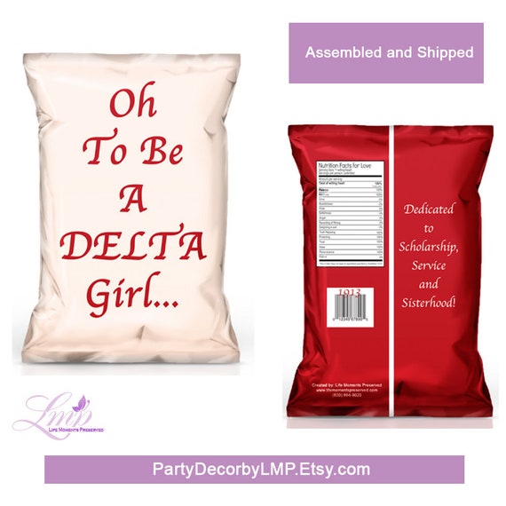 Delta Sigma Theta Chip Bag - Favor Bags - DST - Delta Sigma Theta ...