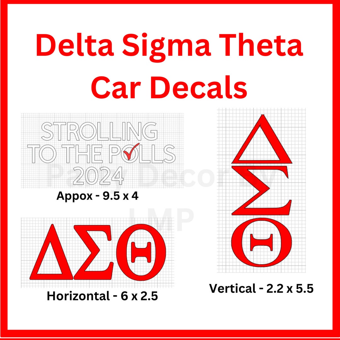 Delta Car Decal Delta Sigma Theta Car Decal Delta Sigma Theta Stickers ...