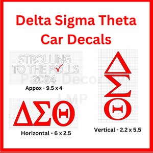 Delta Car Decal - Delta Sigma Theta Car Decal - Delta Sigma Theta ...