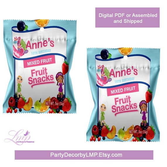Spa Fruit Snack - Spa Candy - Digital - Spa party - Spa Party Theme ...