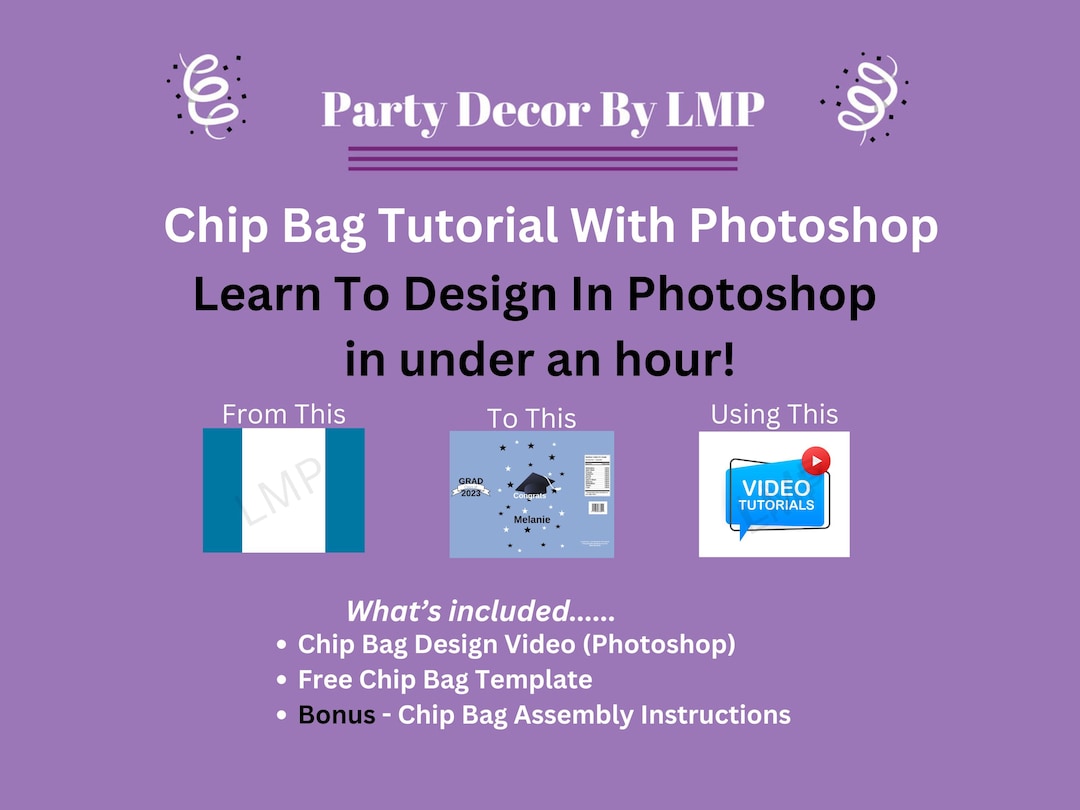 Chip Bagtemplate - Chip Bag Tutorial - Custom Chip Bags - DIY Party ...