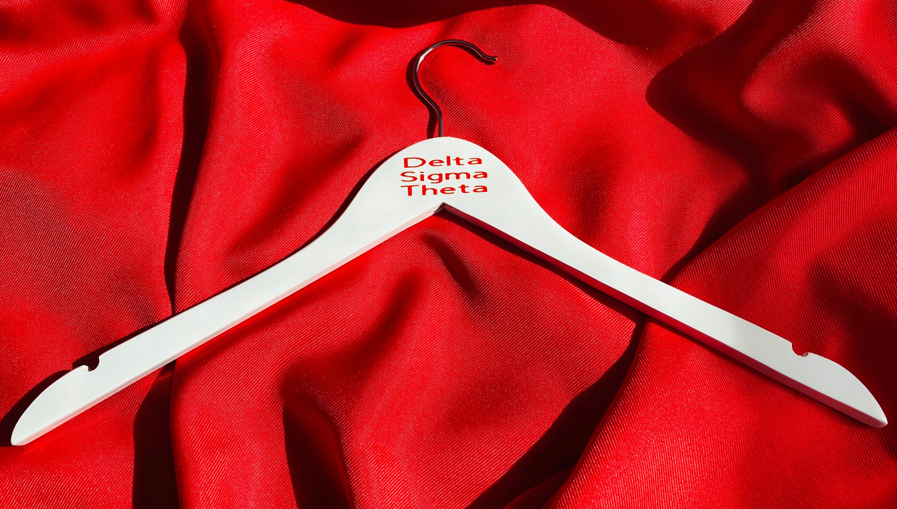Delta Sigma Theta Wood Hanger | Red and White Hanger | Sands Gift ...