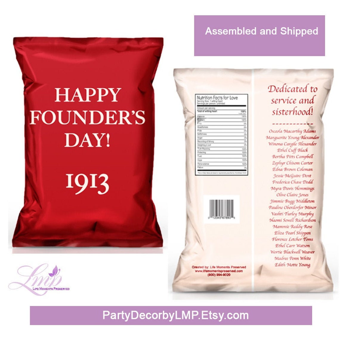 Delta Sigma Theta Chip Bag - Favor Bags - DST - Delta Sigma Theta ...