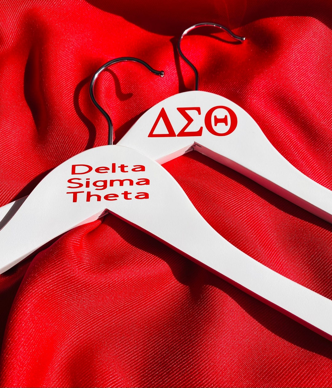 Delta Sigma Theta Wood Hanger | Red and White Hanger | Sands Gift ...