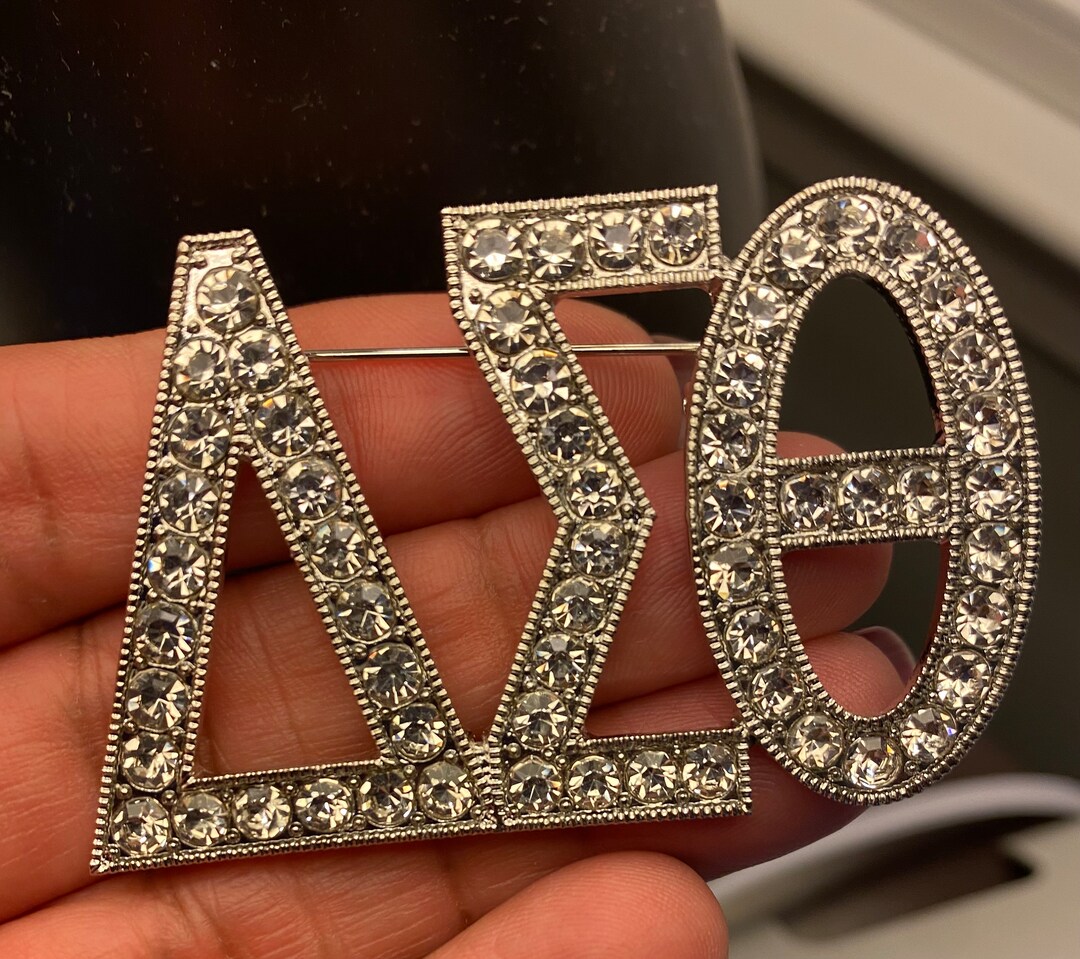 Delta Sigma Theta Rhinestone Pin Delta Pin Greek Letters DST Greek ...