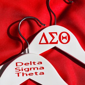 Delta Sigma Theta Wood Hanger | Red and White Hanger | Sands Gift ...
