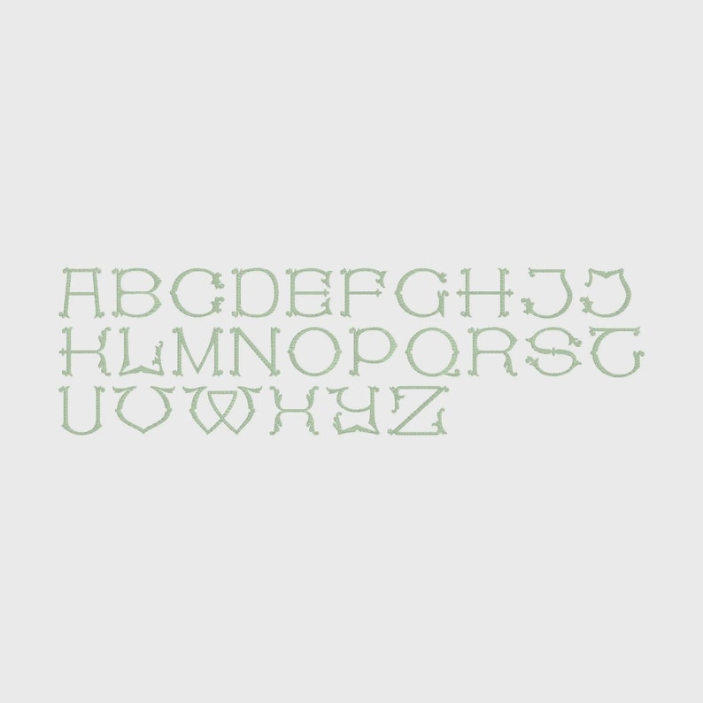 Merit Monogram Embroidery Font: .bx + 9 Machine File Formats (instant ...