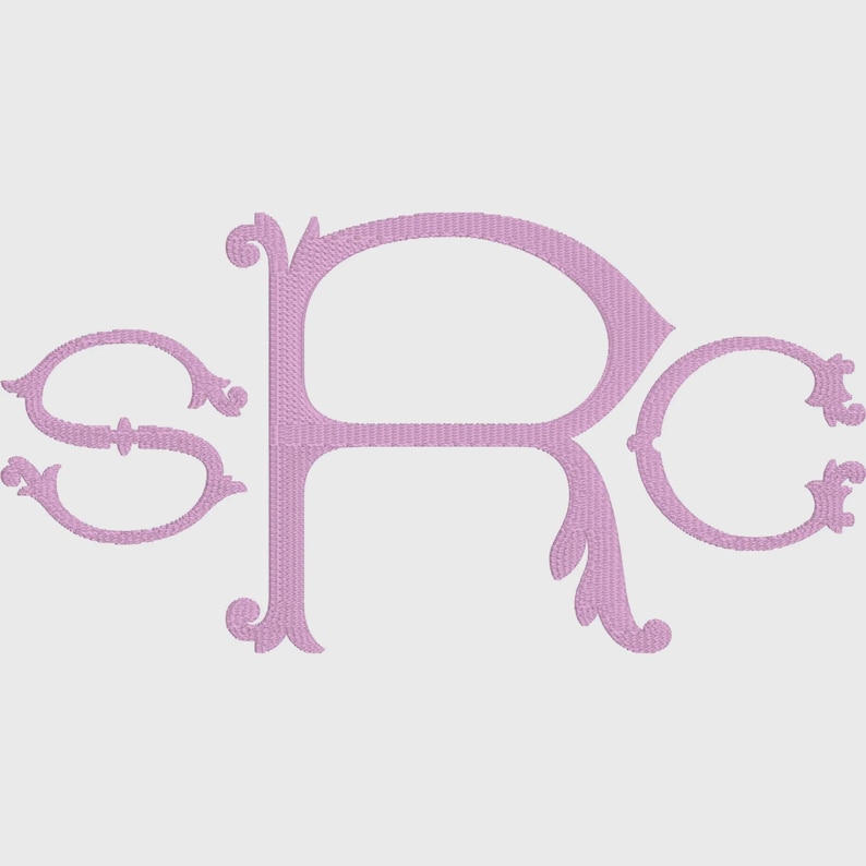 Merit Monogram Embroidery Font: .bx + 9 Machine File Formats (instant ...
