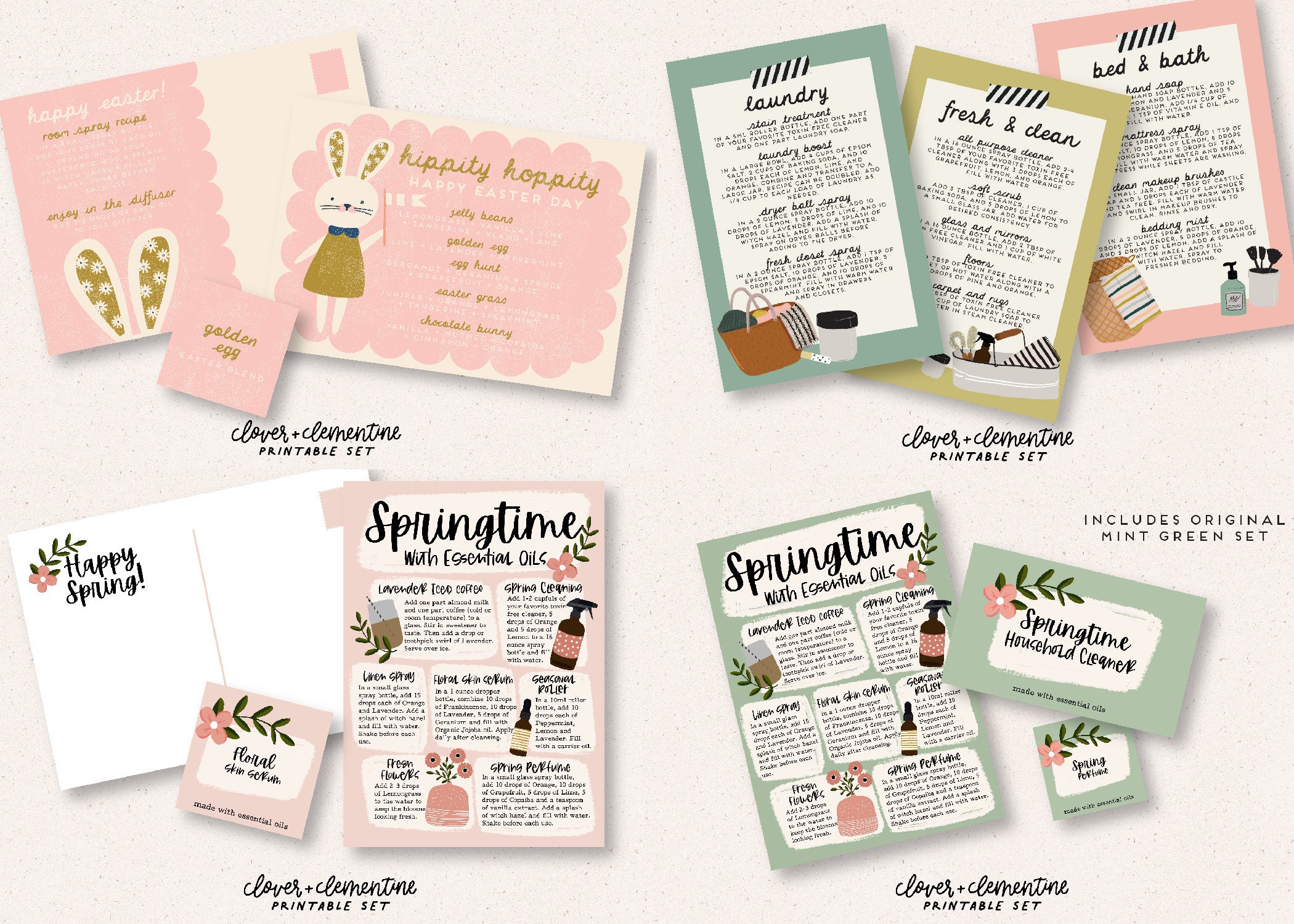 Spring Collection 2021 Cards Recipes and Label Sets | Etsy