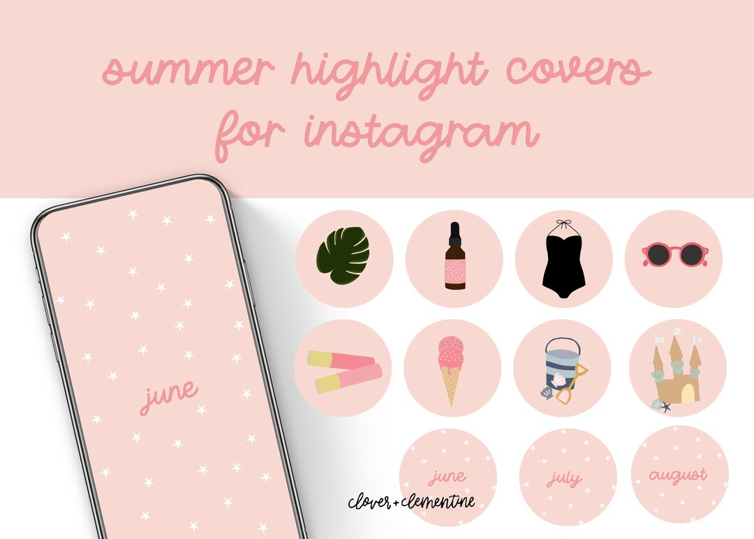 SUMMER Instagram Highlight Covers - Etsy