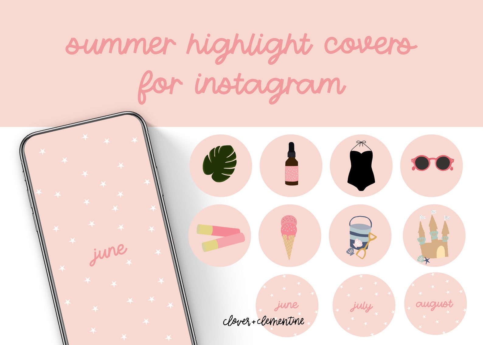 SUMMER Instagram Highlight Covers - Etsy