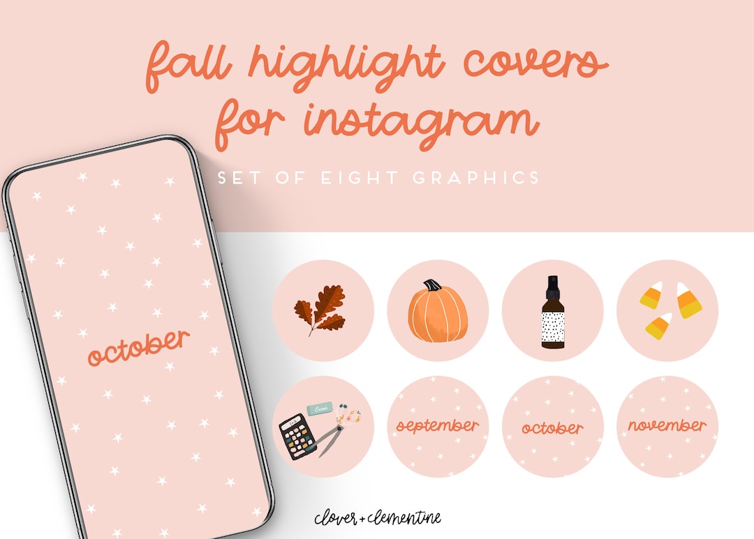 FALL Instagram Highlight Covers - Etsy