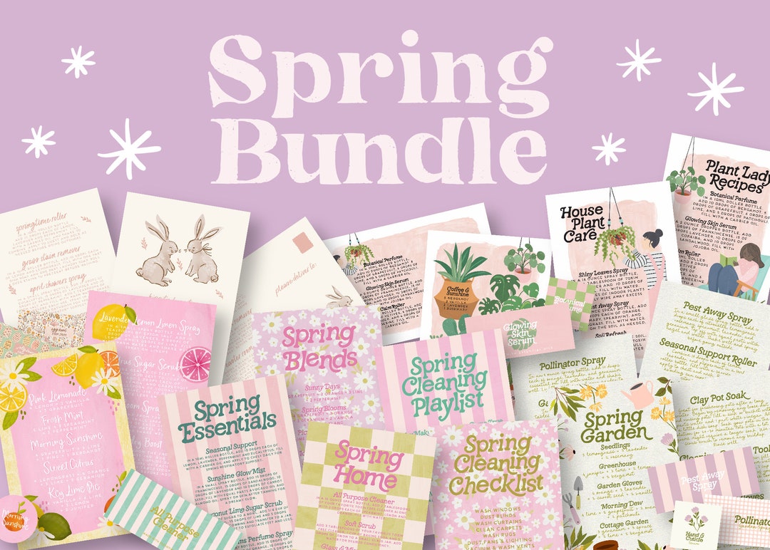 Spring Collection 2023 | Bundle of Printable Cards, Stickers, and More ...
