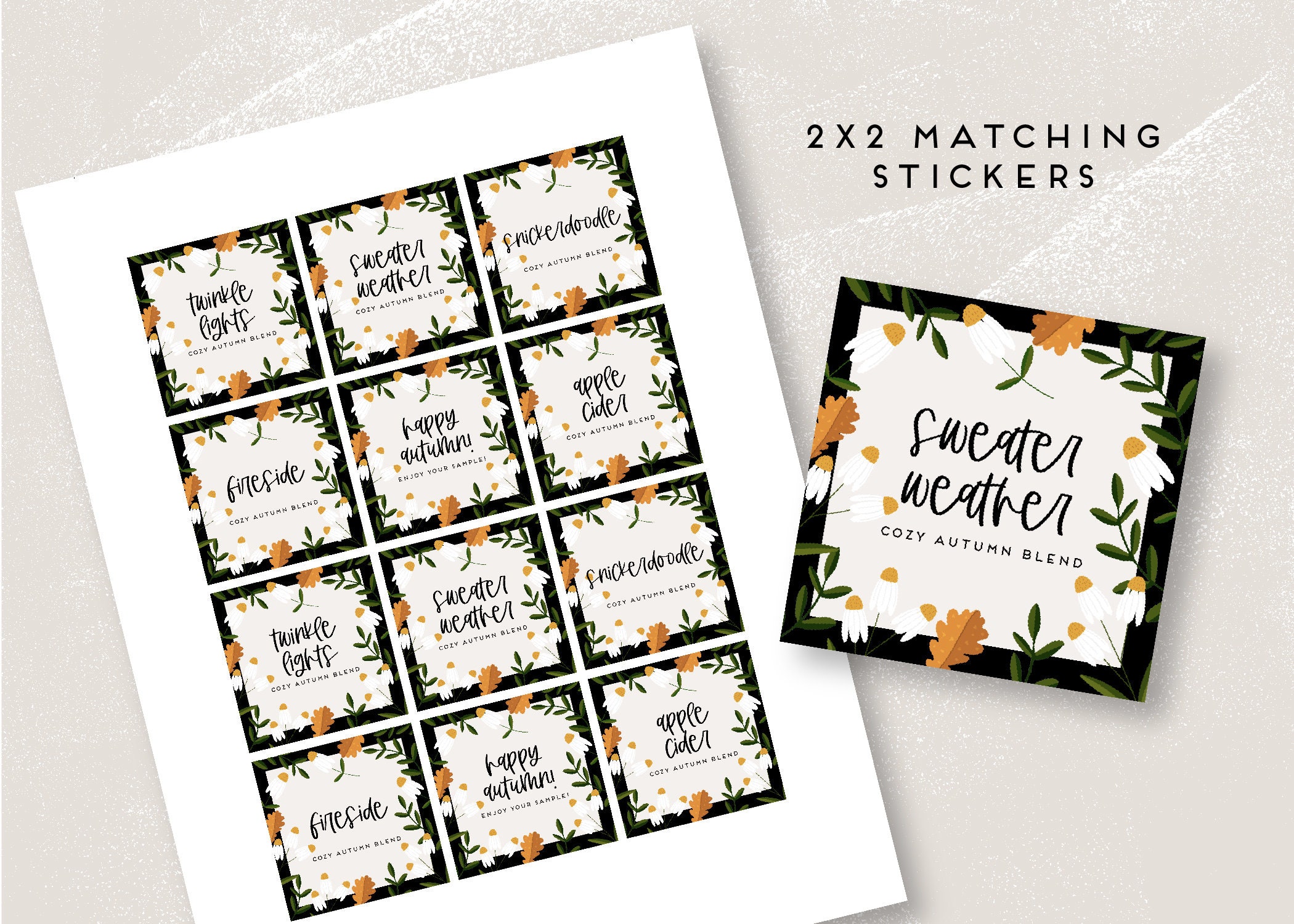Download Print cozy Autumn Blends Postcard and - Etsy