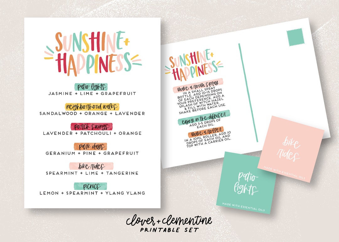 Download + Print | Sunshine and Happiness | Spring and Summer Blends ...