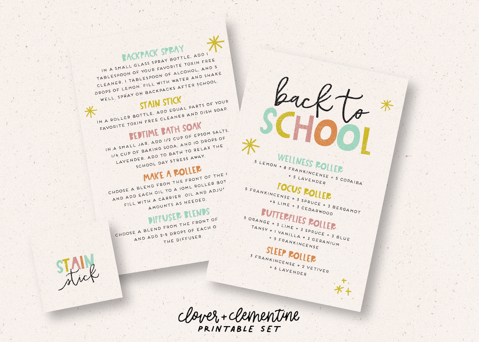 Download Print back to School Kids Recipe and - Etsy