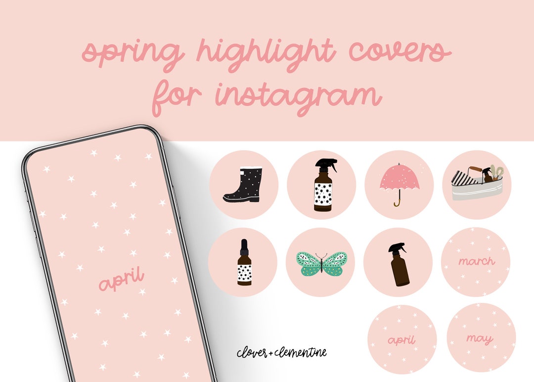 SPRING Instagram Highlight Covers - Etsy