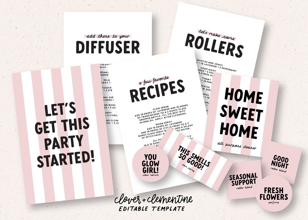 Fully Editable | "getting Started" Diffuser Blends, DIY Recipes ...