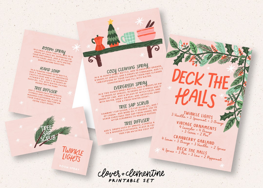 Download + Print | "deck the Halls" Christmas 2022 Blends, DIY Recipes ...