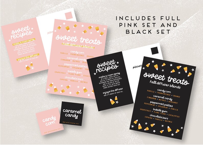 Download + Print | "sweet Treats" Postcard and Label Set | Fall ...