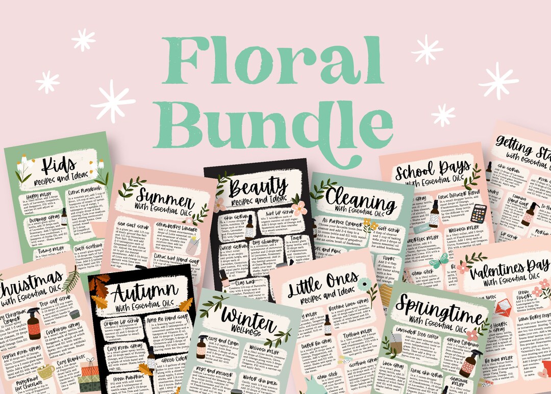 Download + Print | "floral Collection Bundle" Postcards, Labels, and ...