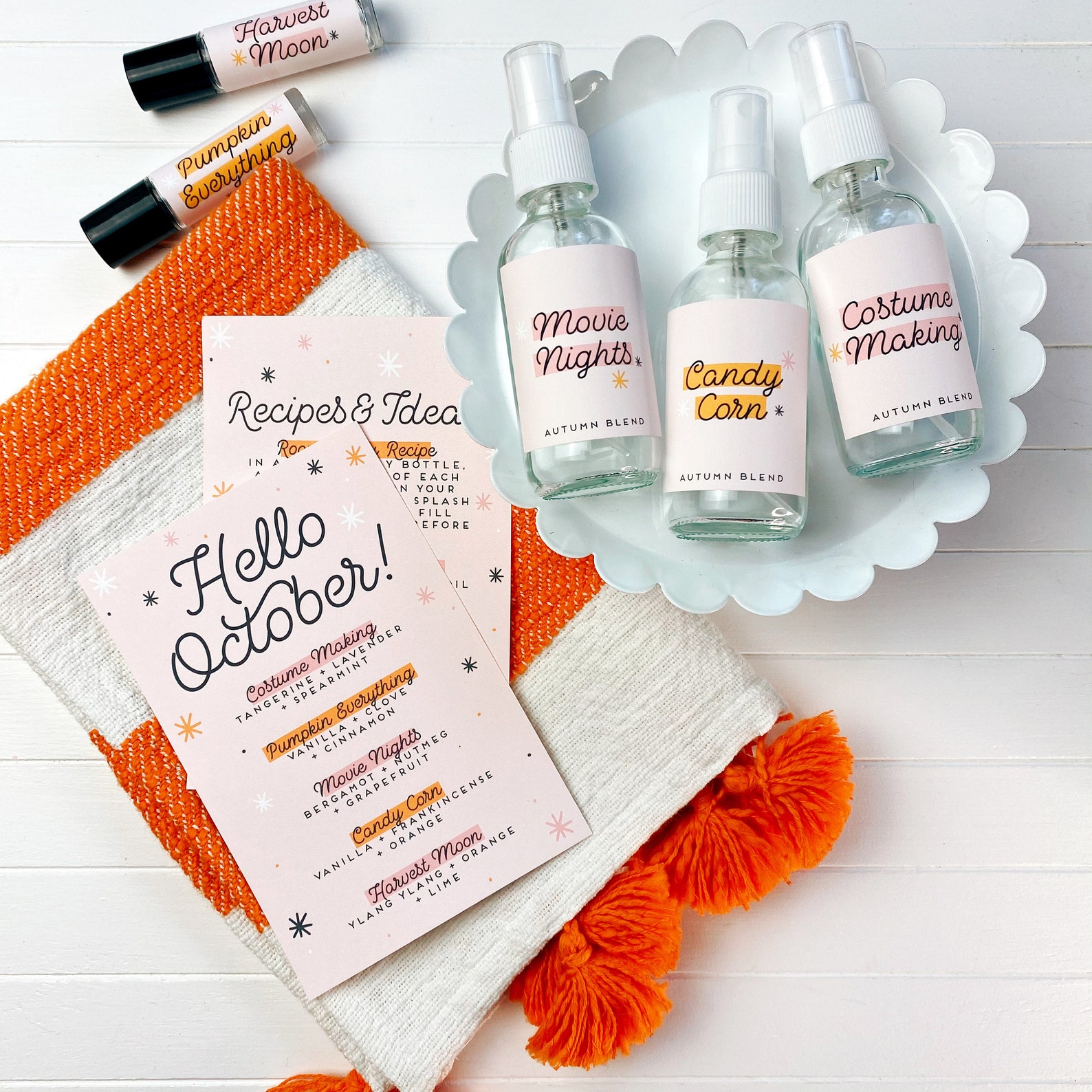 Download Print hello October Diffuser Blends | Etsy