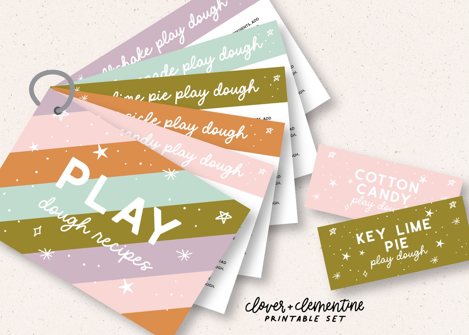 Download Print Play Dough Recipes and Stickers Etc. | Etsy