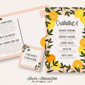 Download + Print | "summer Blends" Card and Label Set | Summer Blends ...