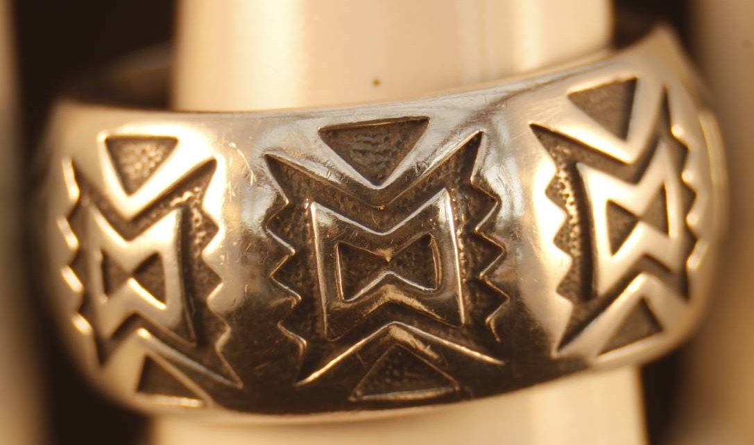 Large Vintage Silver Tribal Mans Ring. Vintage silver ring | Etsy