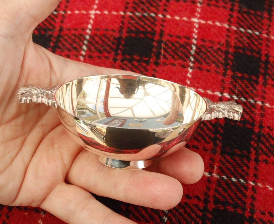 Vintage Hallmarked Solid Silver Mappin and Webb Scottish Quaich. - Etsy