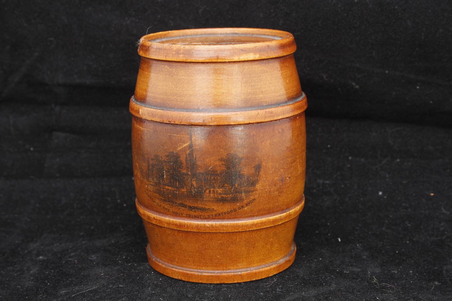 Antique Sycamore Mauchline Ware Stratford on Avon Money Box. - Etsy