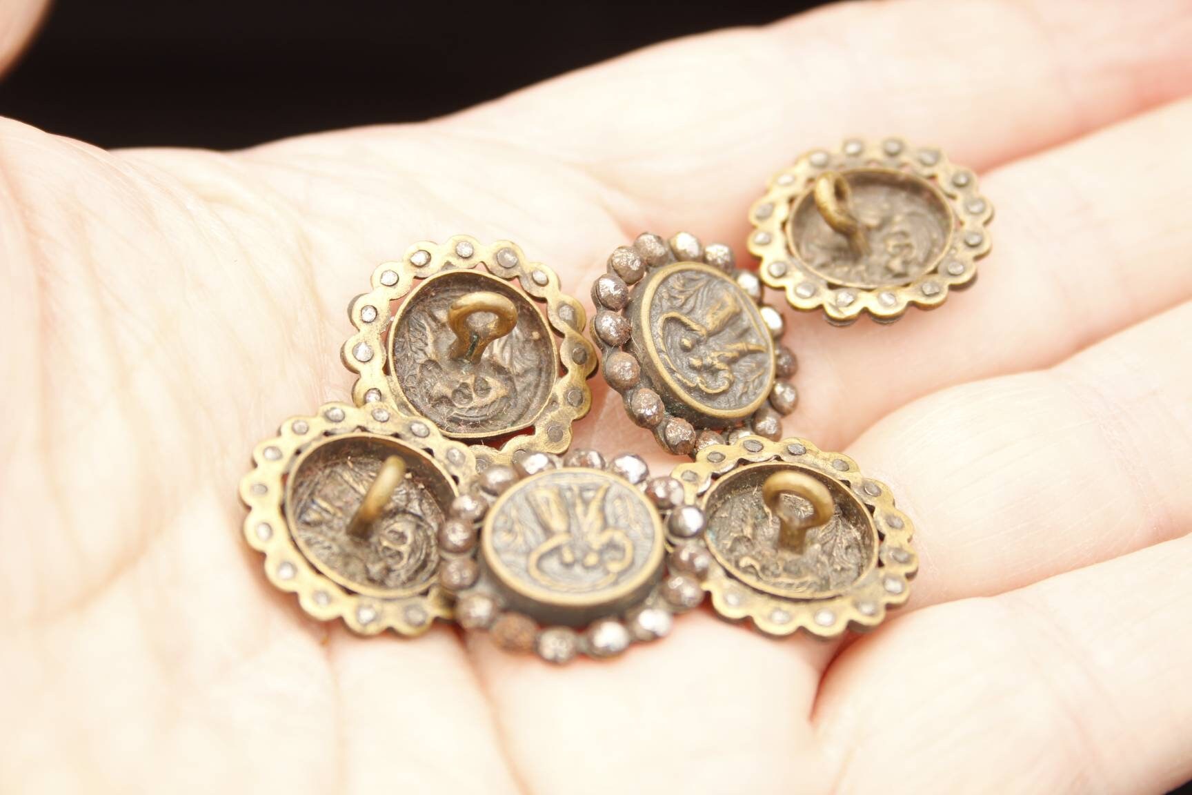 Six Genuine Antique Cut Steel Buttons. - Etsy