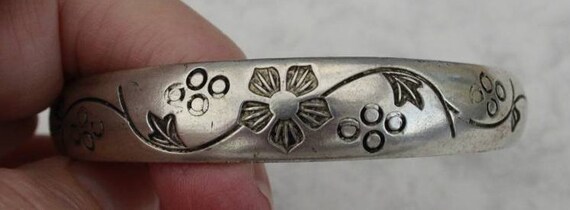Vintage Silver bangle, Chinese silver Bangle, estate … - Gem