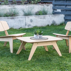 Set of Two Lounge Chairs and Table / Coffee Table Set / Living | Etsy